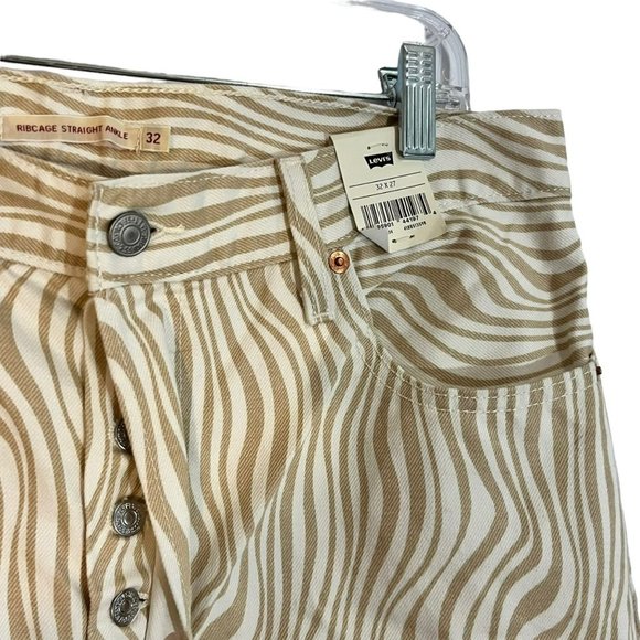 Levi's | Jeans | New Levis Jeans Womens 32 X 27 White Tan Ribcage ...